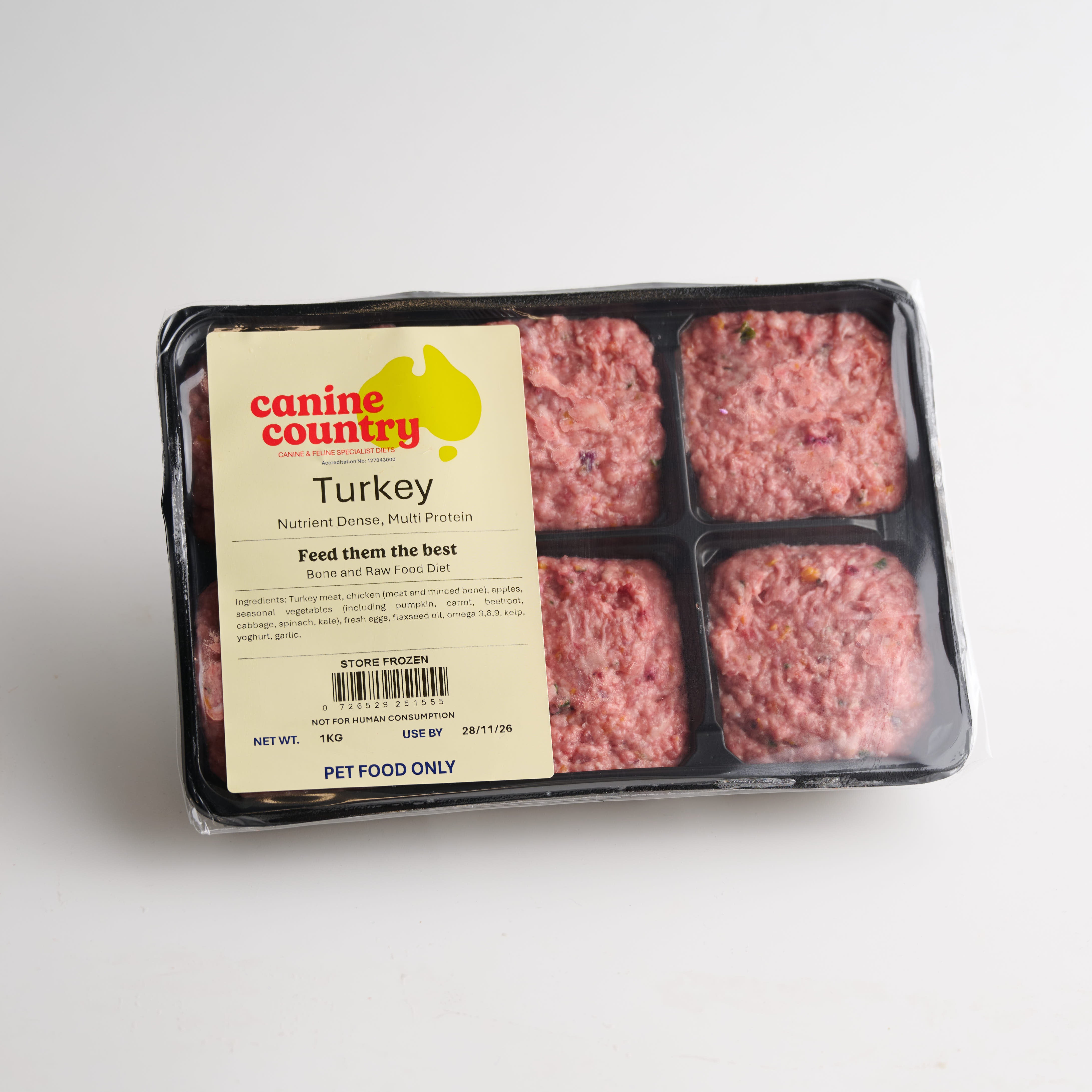 Canine Country BARF Portion Tray 1kg – Aussie Pooch Nutrition & Wellbeing
